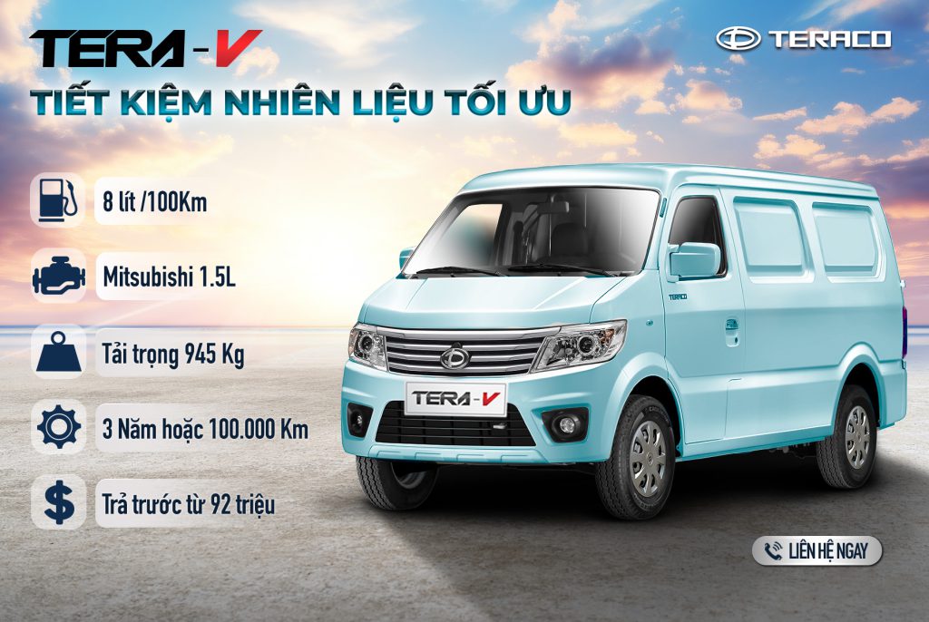 Xe tải Van Teraco Tera V động cơ Mitsubishi | Daehan Teraco Hà Nội